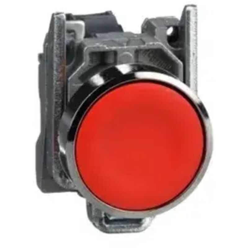 SCHNEIDER XB4BA42 - Pulsante rosso Ø22 - filoghiera ad impulso - 1 NC