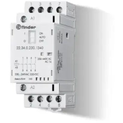 FINDER 223400244320 - Contattore Modulare standard 25a 4 contatti