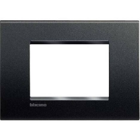 BTICINO LNA4803AR - Placca Quadra 3 Moduli - Antracite - LivingLight