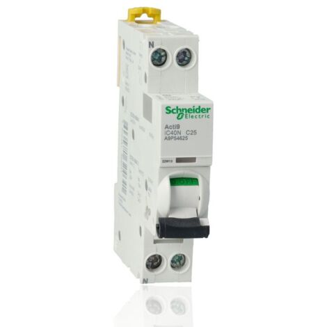 SCHNEIDER A9P54625 - Interruttore magnetotermico iC40N 1P+N C 25A 6000A