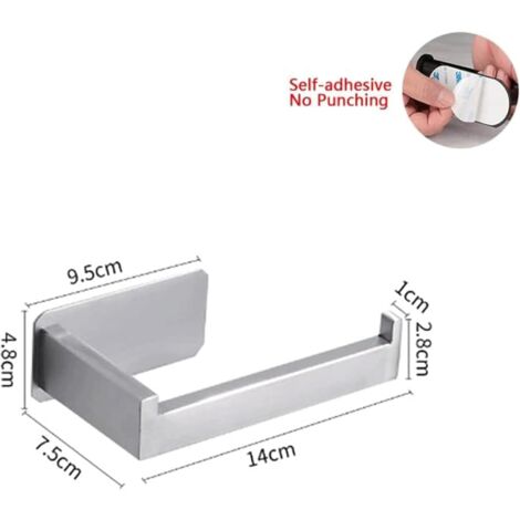 GROOFOO Argenté Porte-rouleau de Toilette Mural en Acier Inoxydable ...