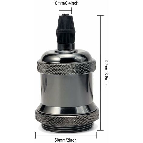 GROOFOO LED Lighting 6 Pack E27 Vintage Ampoule solide céramique douille Support de lampe Rétro ...