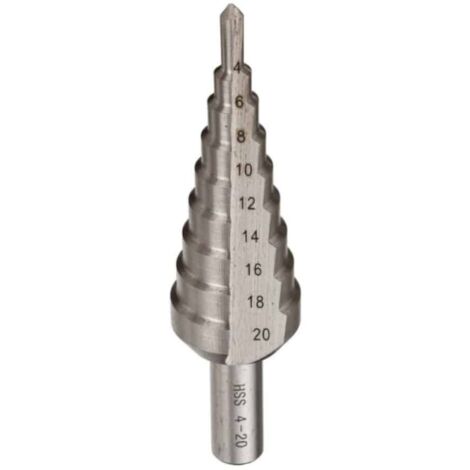 Foret HSS Étagé D.4-20 mm x Q. Cylindrique - Outil de Perçage et ...