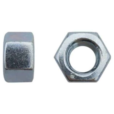 100 Ecrous Hexagonaux Haut M14 mm - 4033 - 9 - Zingué blanc - D-Work