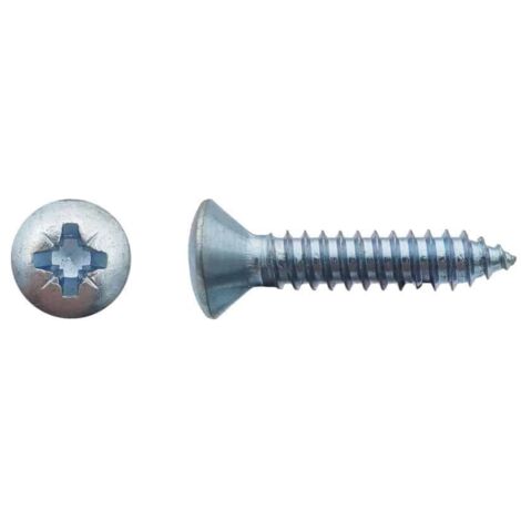 250 Vis à Tôle Tête Fraisée Bombée Pozidriv 4.8 x 38 mm - DIN 7983 ...