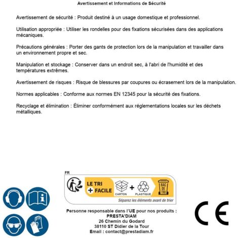 200 Rondelles de Sécurité Autobloquantes NORDLOCK M6 mm - Delta Protekt ...