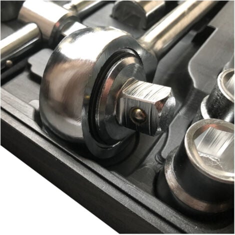 BEAST Coffret 20 pièces avec Douilles 6 Pans de 19 à 50 mm et Cliquet Réversible Spécial Poids ...