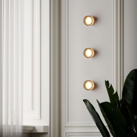 5W LED Wall Light Modern Wall Lamp Smoke Gray Round Shaped Sconce Wall ...