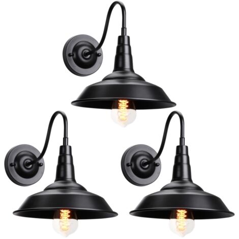 3-pack Vintage Industrial Wall Light Wire Metal Wall Lamp Indoor Wall ...