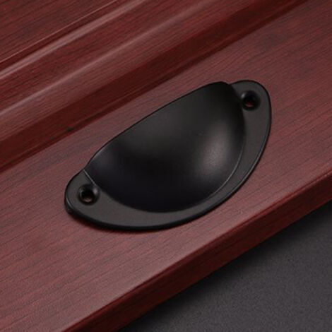 10 Pcs Shell Cup Handles Vintage Half Moon Cupboard Door Drawer Antique ...