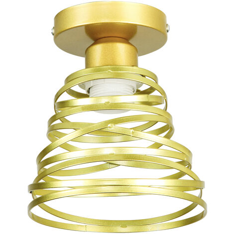 E27 Modern Ceiling Light Metal Spiral Ceiling Lamp Shade Indoor Pendant ...