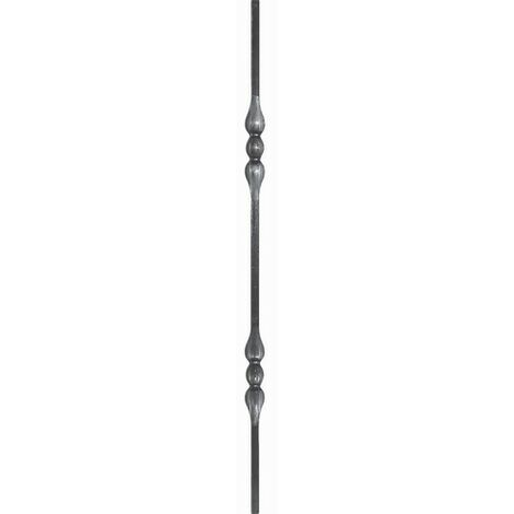 Barreau lisse double motif aplati - Hauteur 900mm carré de 14mm - Fer ...