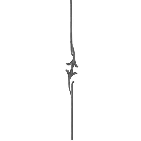 Barreau rond motif floral - Hauteur 950mm Ø12mm - Fer forgé - À souder ...