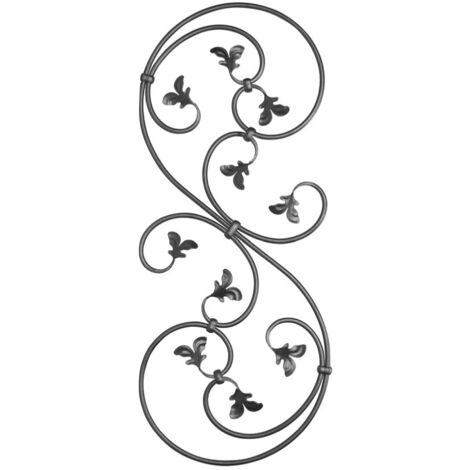 Panneau grande volute, motif feuille - Hauteur 900mm Largeur 350mm en ...