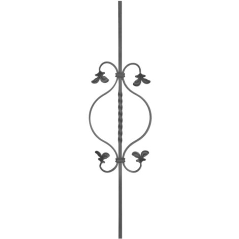 Barreau semi torsadé avec motif volutes feuilles - Hauteur 950mm ...