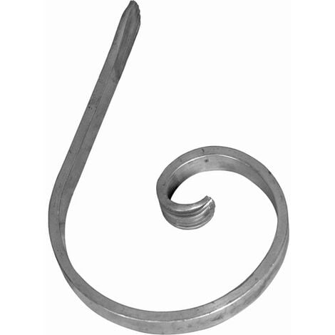 Demi volute Alu 170x105 - Plat 14x5 mm - DECO FER FORGE