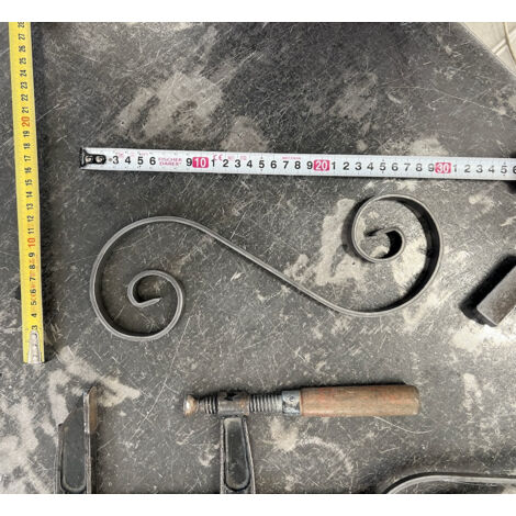 Volute en S finition pointue - Hauteur 290mm Largeur 100mm Plat 16x4mm ...