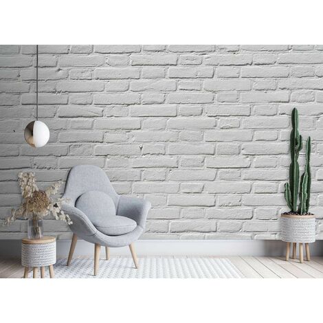 Carta Da Parati, Muro di pietra bianca in mattoni - 250x175