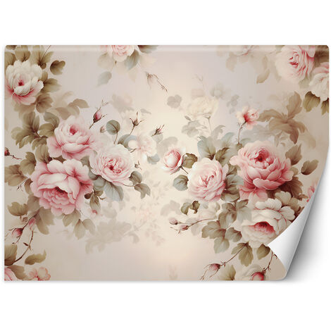 Wallpaper, Shabby Chic Roses - 368x254