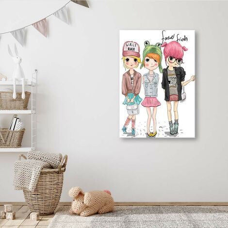 Quadro su tela, Ragazza della moda - 70x100
