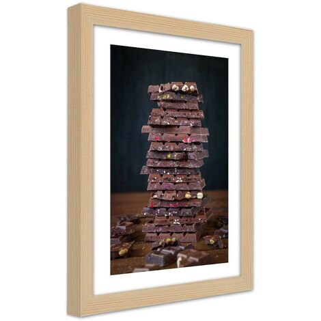 Quadro con cornice, Torre di cioccolato da dessert - 30x45