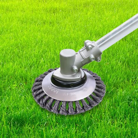 8 Inch Steel Wire Rotary Brush Cutter Trimmer Head, Rotary Weed Brush ...
