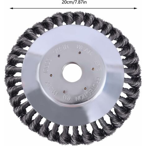 8 Inch Steel Wire Rotary Brush Cutter Trimmer Head, Rotary Weed Brush ...