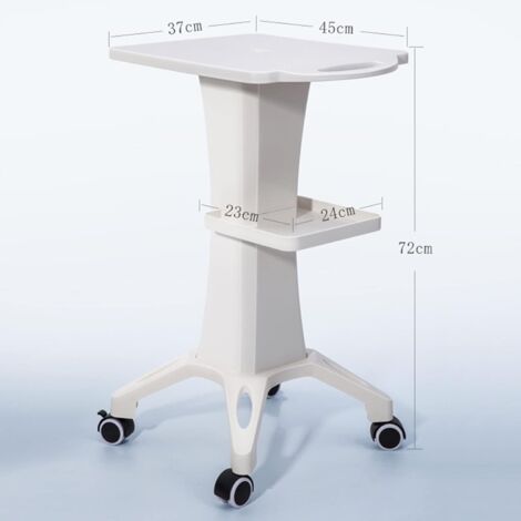 Chariot cosmétique 2 couches ABS Portable Beauty Salon Trolley avec ...