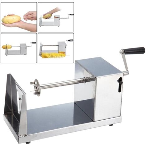 Coupe-patates en spirale en acier inoxydable Coupe-patates en spirale ...