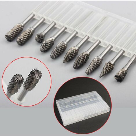 10 x 2.35 mm queue en acier au carbure de tungstène fraise pour ...