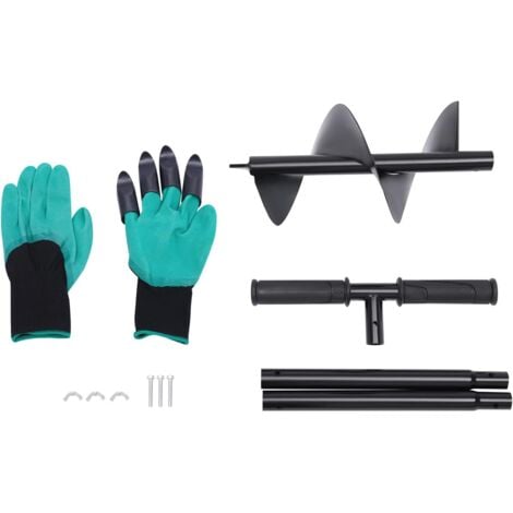 Tarière manuelle pour trous de poteaux, 5.9 "x 33.46", foreuse manuelle ...