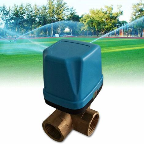 Vanne à bille motorisée à 3 voies AC 220 V - Vanne à bille électrique Vanne à bille électrique ...