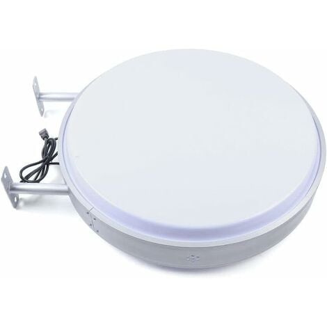 Caisson lumineux LED Double face Rond 60cm Enseigne lumineuse Panneau de nez Publicité lumineuse ...