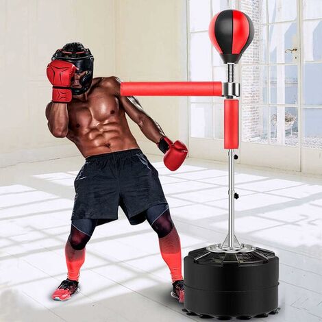 Stand de boxe 120-190 cm,Sac de frappe à hauteur réglable pour adultes ...