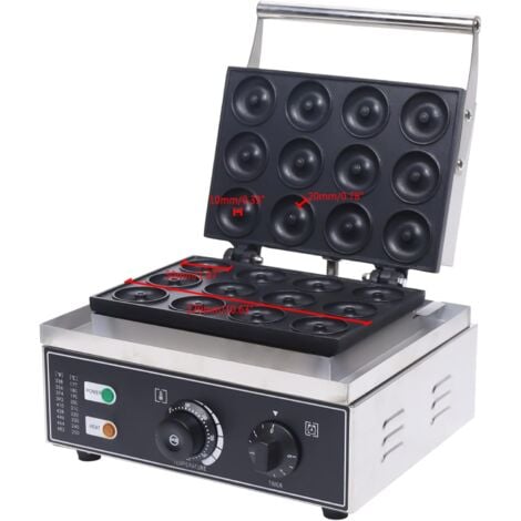 Machine à beignets à 12 alvéoles, machine à beignets et donuts de 5 cm ...