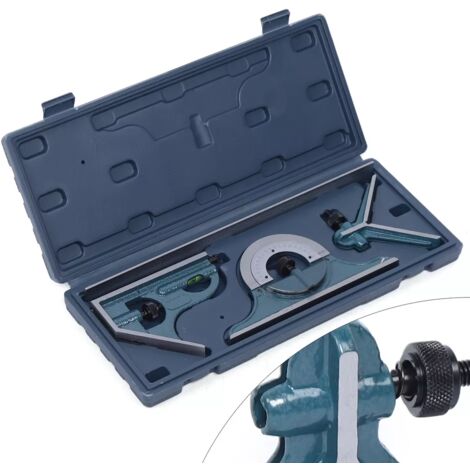 Equerre 0-180° Règle rapporteur ajustable en métal très résistant Niveau