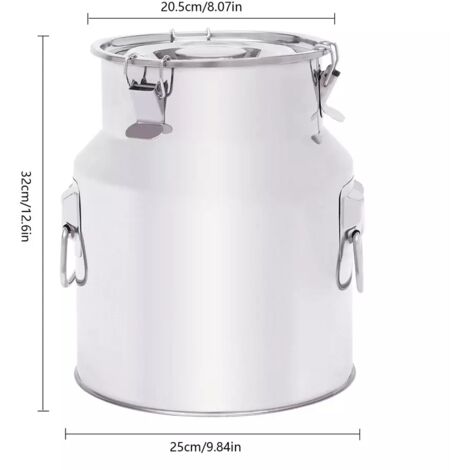 14L Pot à lait en acier inoxydable étanche à l'air Pot à lait