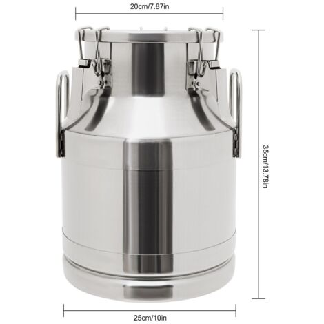 10L Pot à lait Pot à lait en acier inoxydable Seau scellé Pot à lait 2. ...