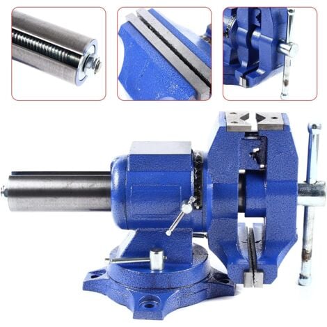 Etau d'établi 100/150 mm, orientable sur 360°, professionnel ...