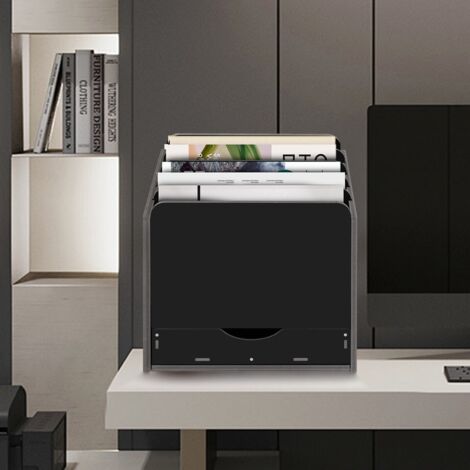 Desktop File Holder Organizer Mail Sorter w/ Drawer Paper Storage ...