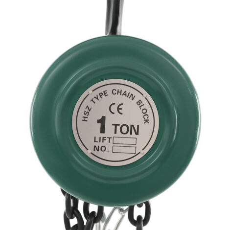 Palan à chaîne 1000kg/1t 3m Poulie manuelle Palan manuel Grue à câble