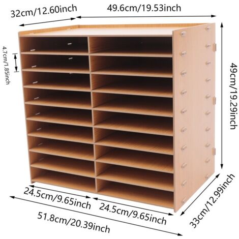Étagère à dossiers à 9 niveaux, armoire de rangement à 18 compartiments ...