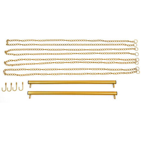 2 Piece Ceiling Mounted Garment Rack, Garment Iron Bar, Chain Garment ...