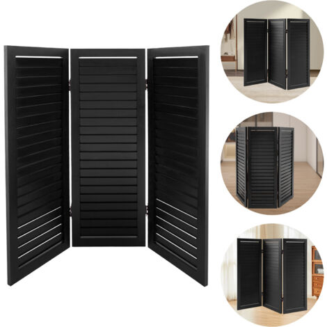 Cloison de séparation courte en bois à 3 panneaux, volets hauts ...