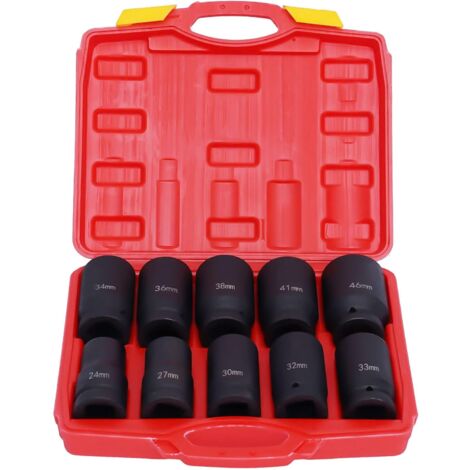 Lot de 10 douilles à choc 24-46 mm