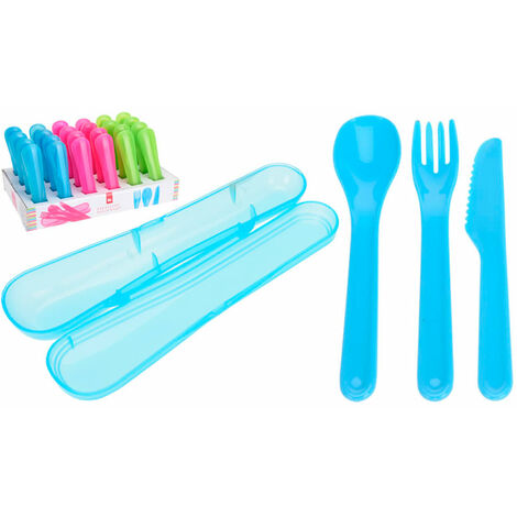 CUBERTERIA PLASTICO 3 PIEZAS SURTIDA