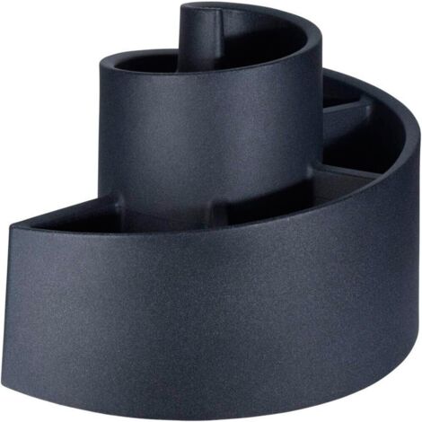 MACETERO ESPIRAL RESINA ANTRACITA 80x65 CM