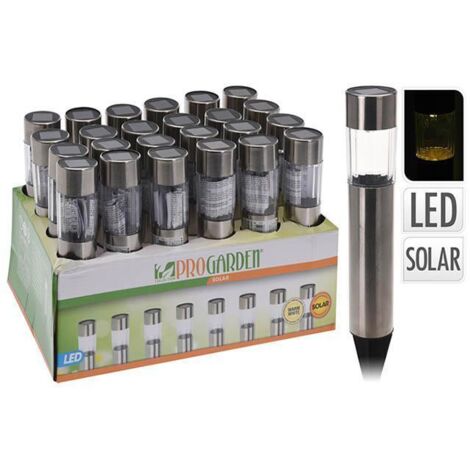 LUZ SOLAR LED INOXIDABLE 33 CM