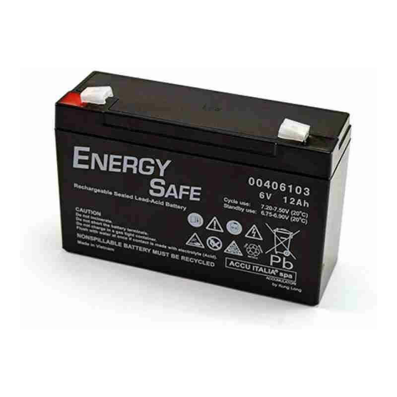 Pb AGM VRLA Batterie Energy Safe Serie 6V 12Ah C20 (F2)