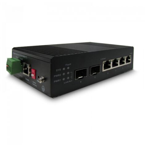 Industriell verwalteter PoE-Switch mit erweiterter Reichweite für DIN ...